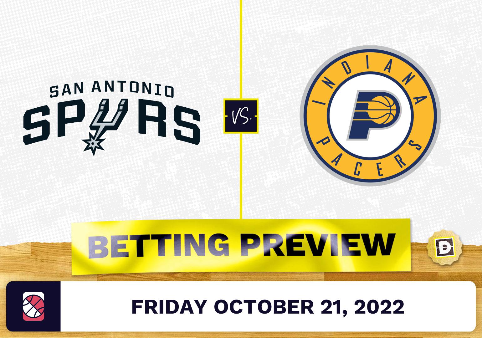 Spurs vs. Pacers Prediction and Odds - Oct 21, 2022 Spurs vs. Pacers Prediction and Odds - Oct 21, 2022
