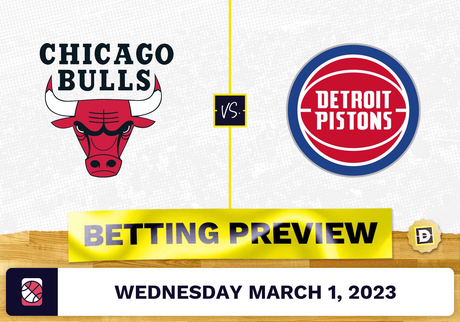 Bulls vs. Pistons Prediction and Odds - Mar 1, 2023