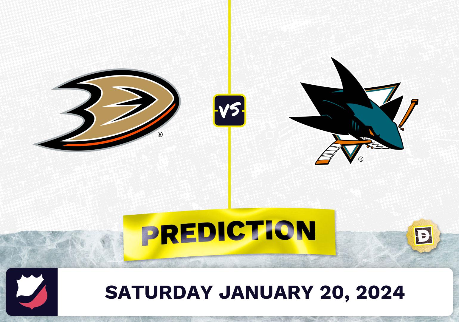 Anaheim Ducks vs. San Jose Sharks Prediction, Odds, NHL Picks [1/20/2024]