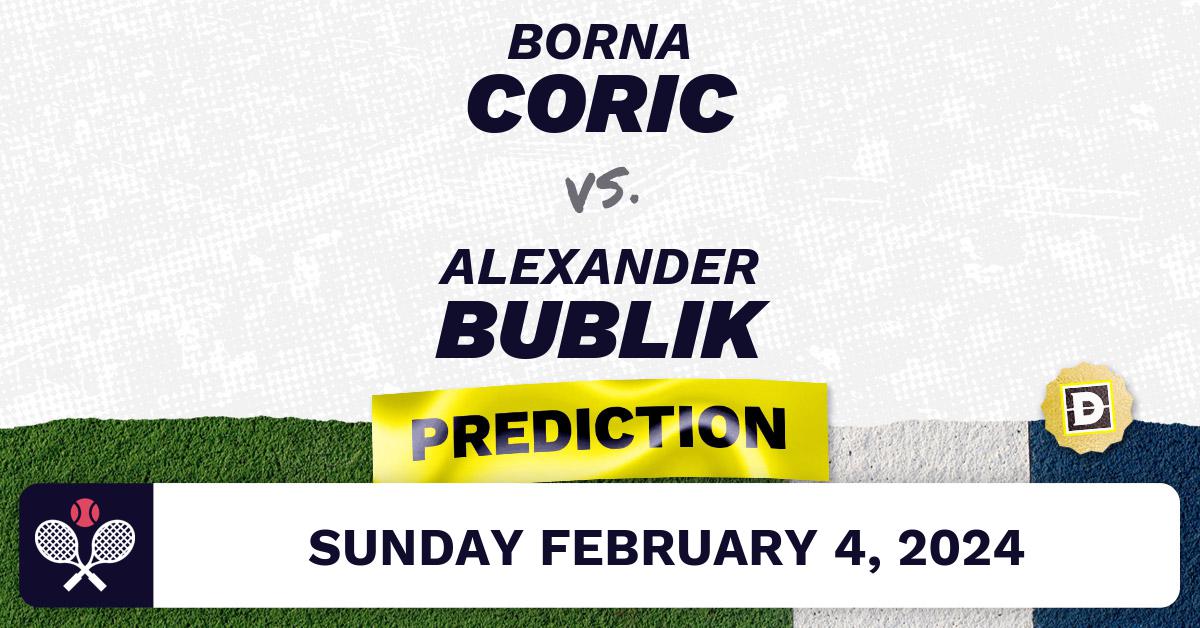 Borna Coric vs. Alexander Bublik Prediction, Odds, Picks for ATP Montpellier 2024