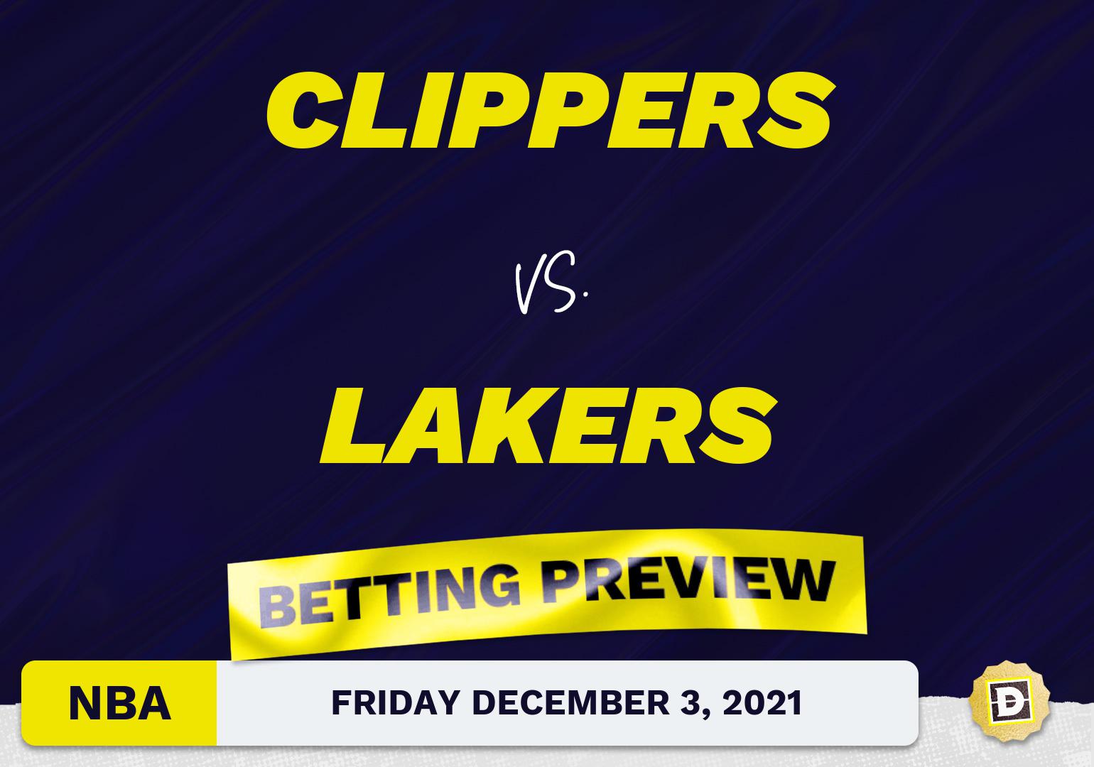 Clippers vs. Lakers Predictions and Odds - Dec 3, 2021