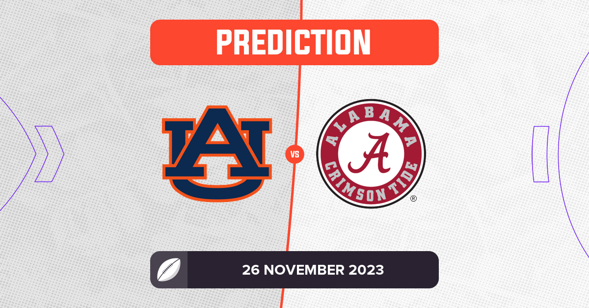 Auburn vs Alabama Prediction and Tips - 26 November 2023