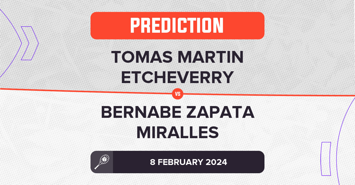 Tomas Martin Etcheverry vs Bernabe Zapata Miralles Prediction - ATP Cordoba 2024