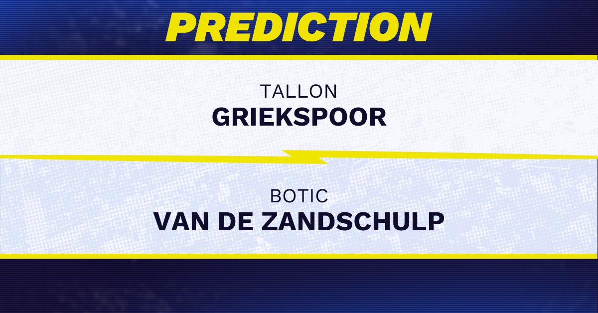 Tallon Griekspoor vs. Botic Van de Zandschulp Prediction, Odds, Picks for ATP Open Sud de France ...