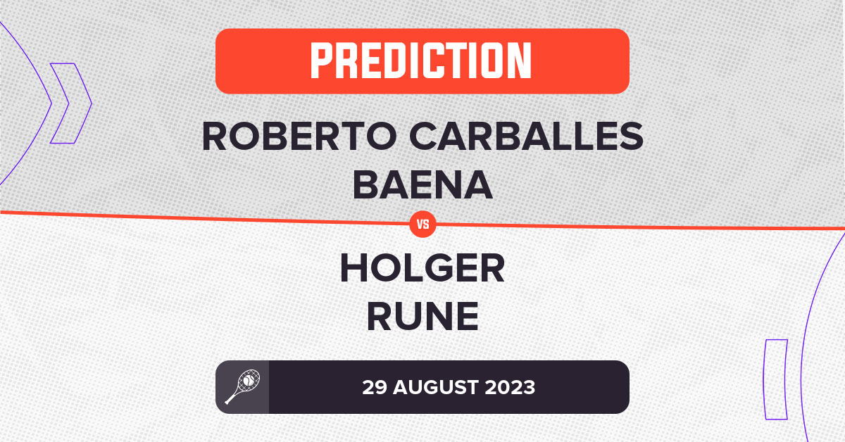 Roberto Carballes Baena vs Holger Rune Prediction - US Open 2023