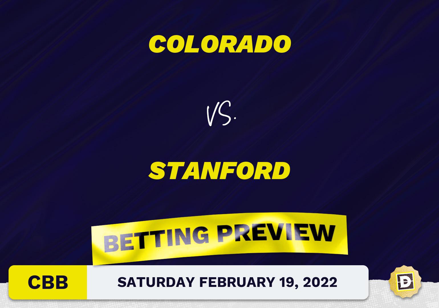 Colorado vs. Stanford CBB Predictions and Odds - Feb 19, 2022