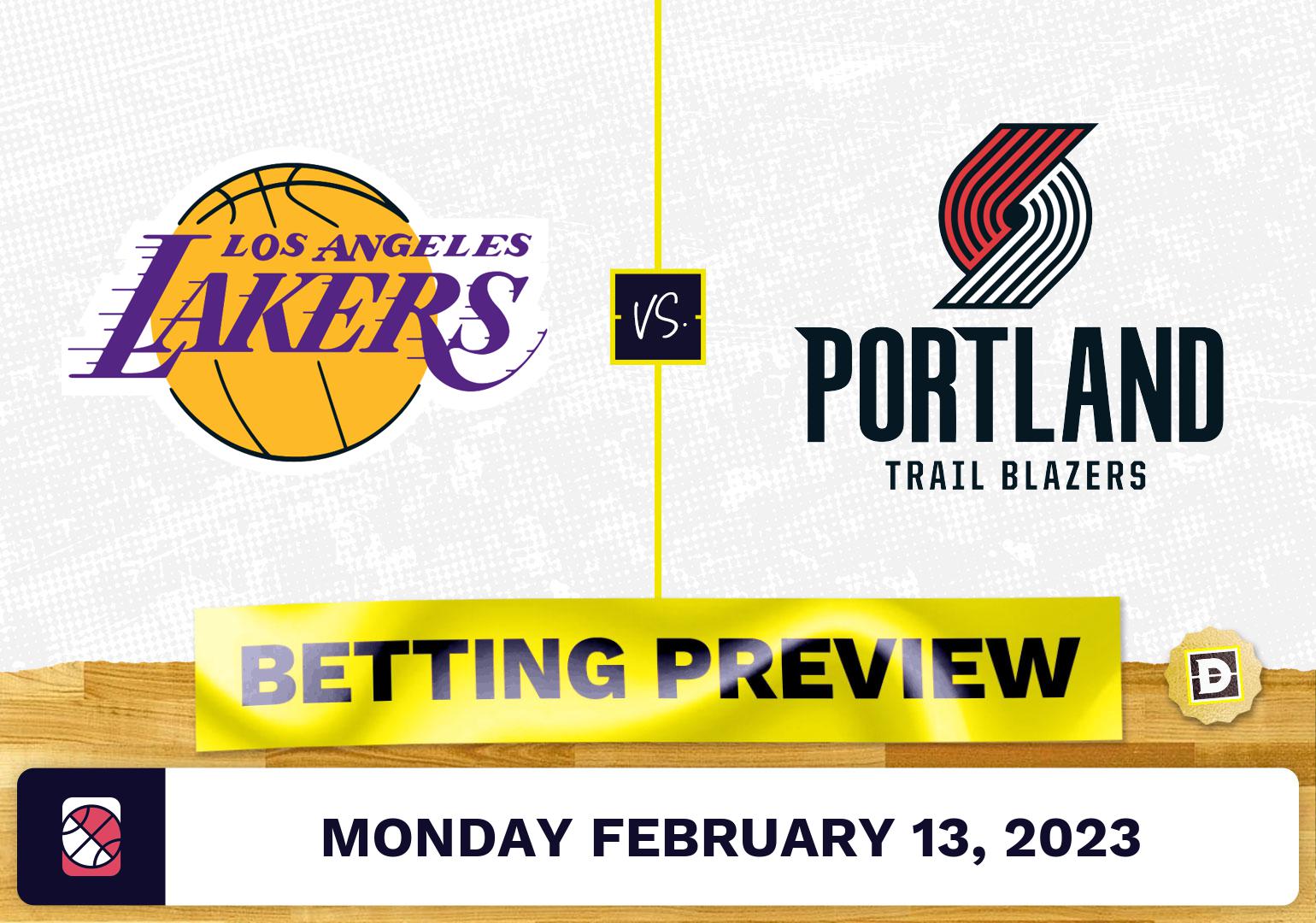 Lakers vs. Trail Blazers Prediction and Odds - Feb 13, 2023 Lakers vs. Trail Blazers Prediction and Odds - Feb 13, 2023