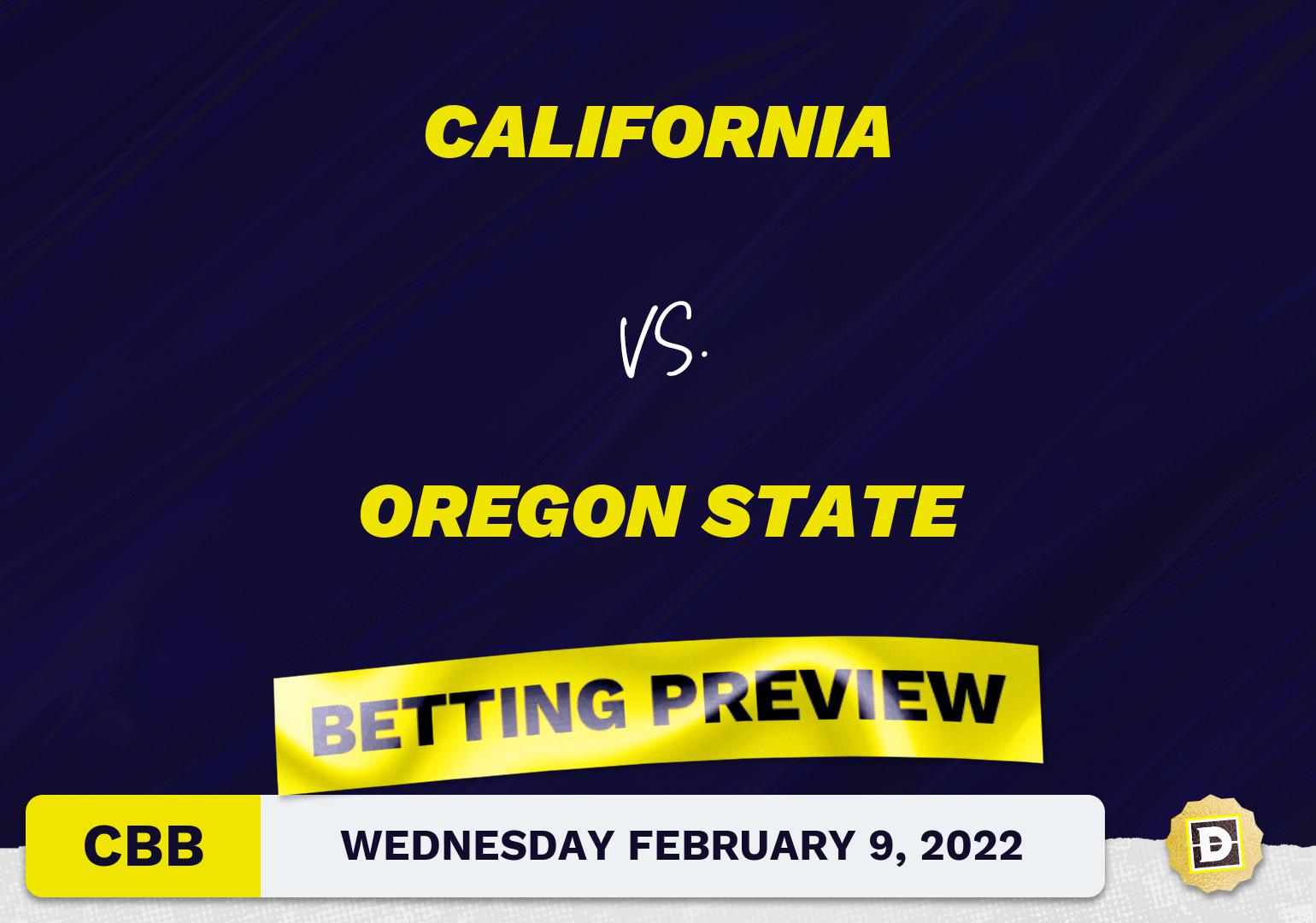 California vs. Oregon State CBB Predictions and Odds - Feb 9, 2022