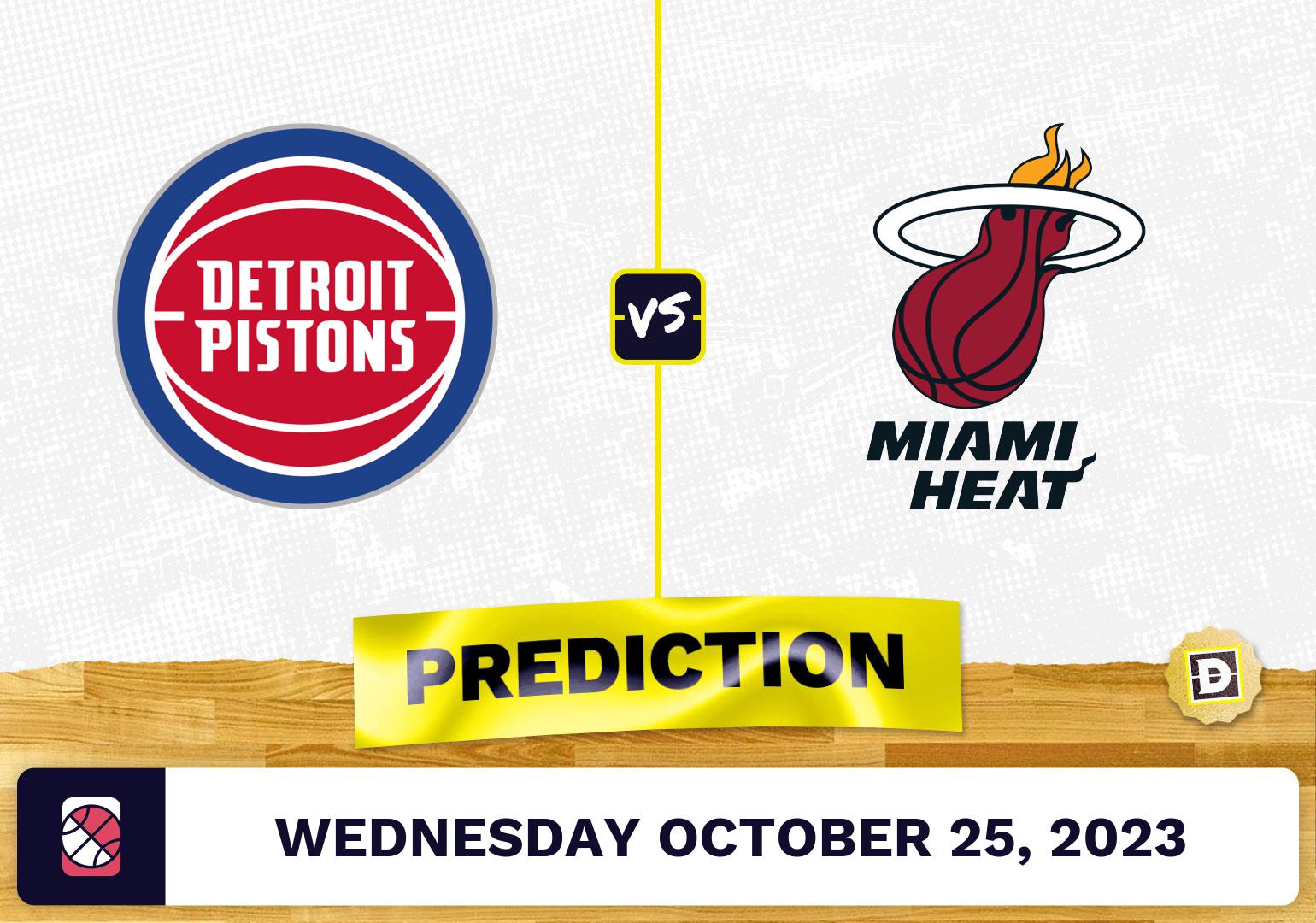 Pistons vs. Heat Prediction and Odds - October 25, 2023