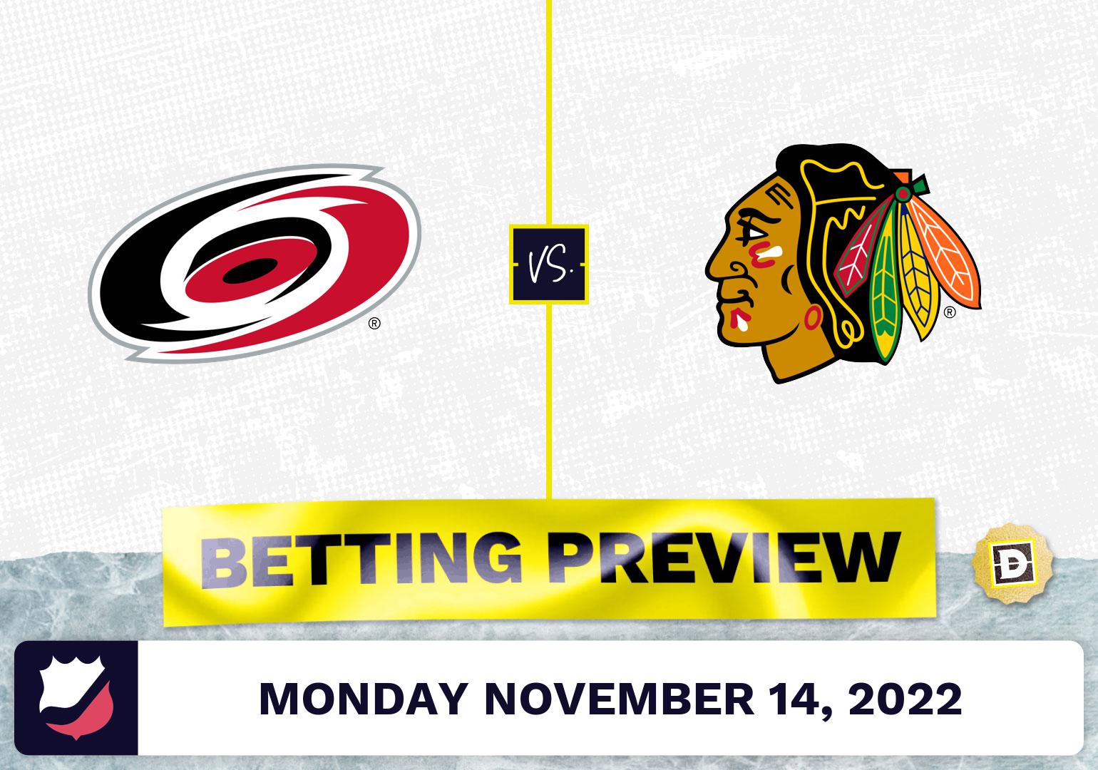 Hurricanes vs. Blackhawks Prediction and Odds - Nov 14, 2022