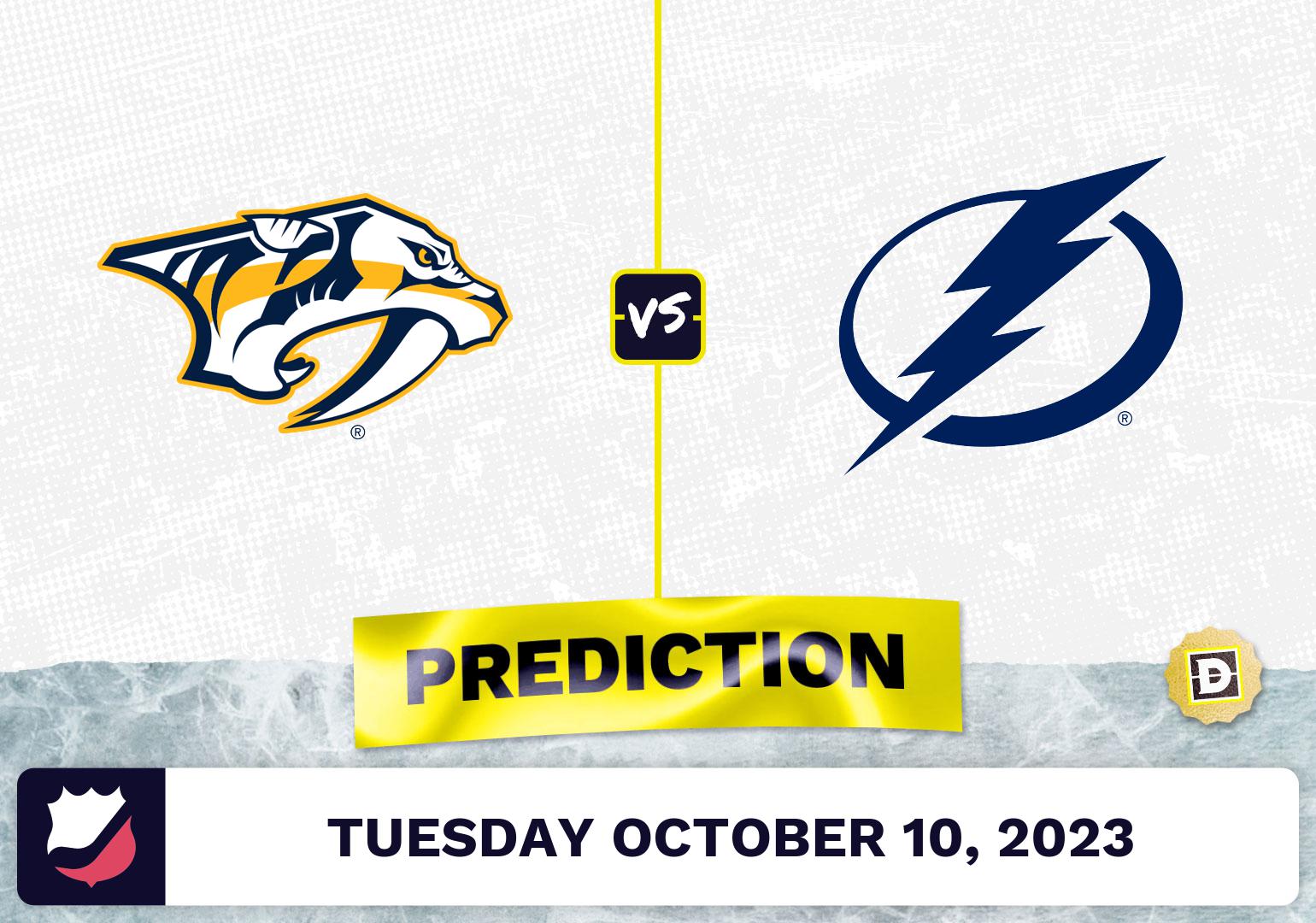 Predators vs. Lightning Prediction and Odds - October 10, 2023