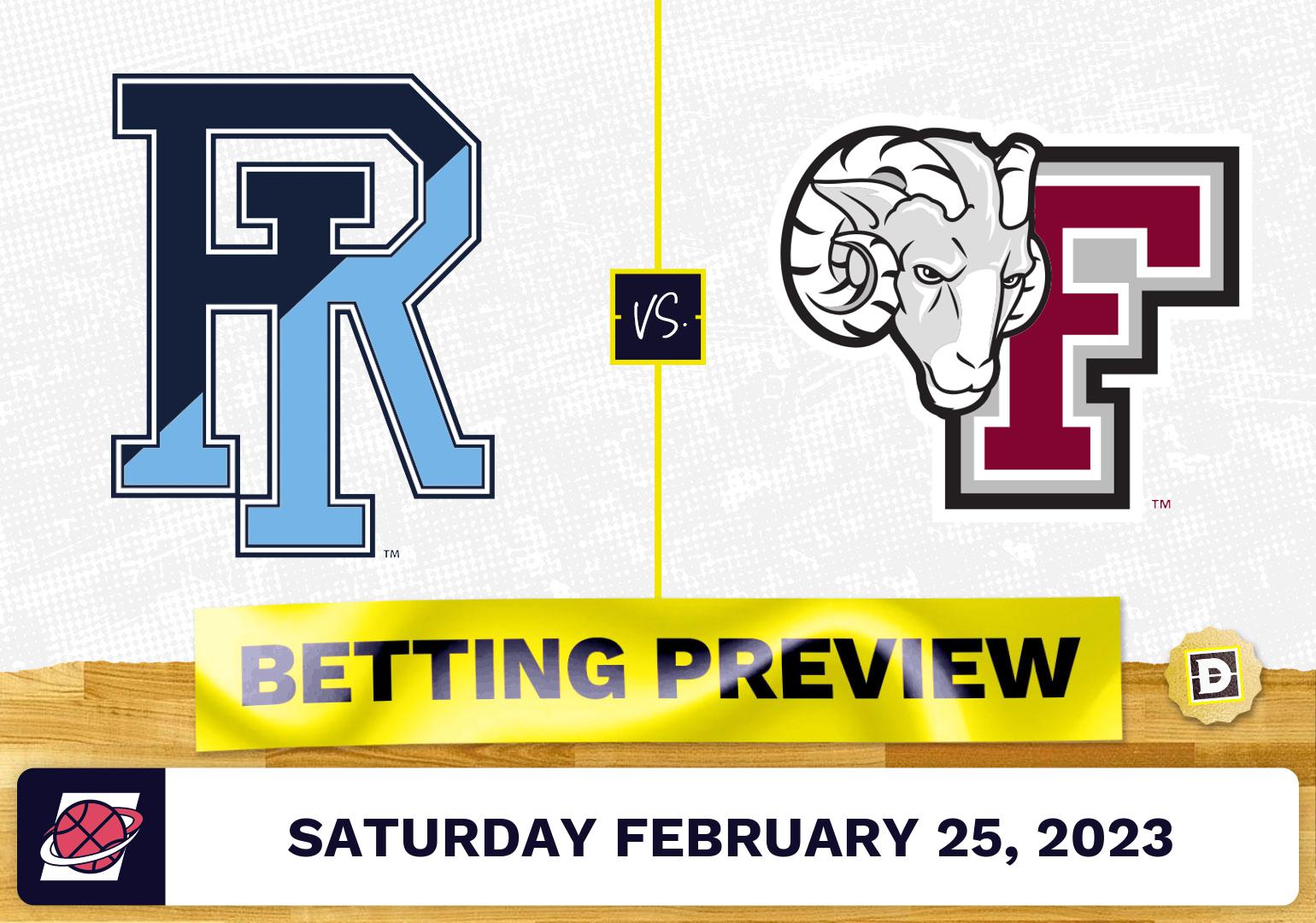 Rhode Island vs. Fordham CBB Prediction and Odds - Feb 25, 2023