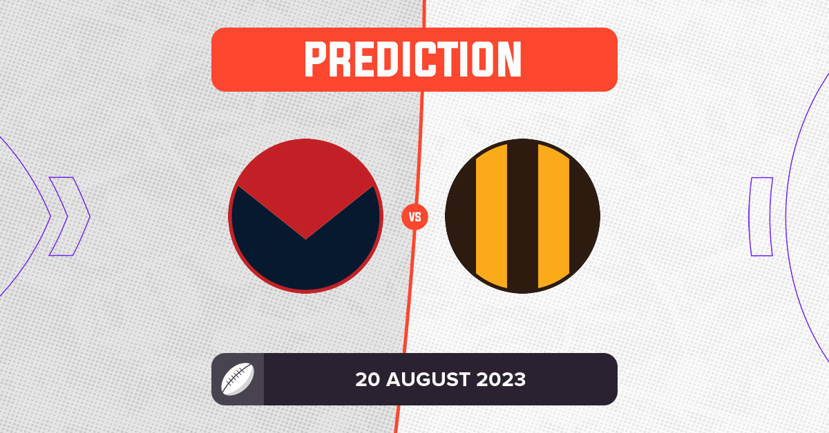 Melbourne vs Hawthorn Prediction and Tips - AFL Round 23, 2023