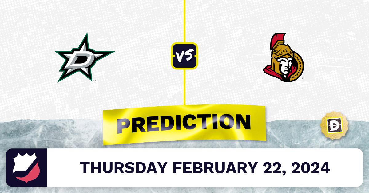 Dallas Stars vs. Ottawa Senators Prediction, Odds, NHL Picks [2/22/2024]