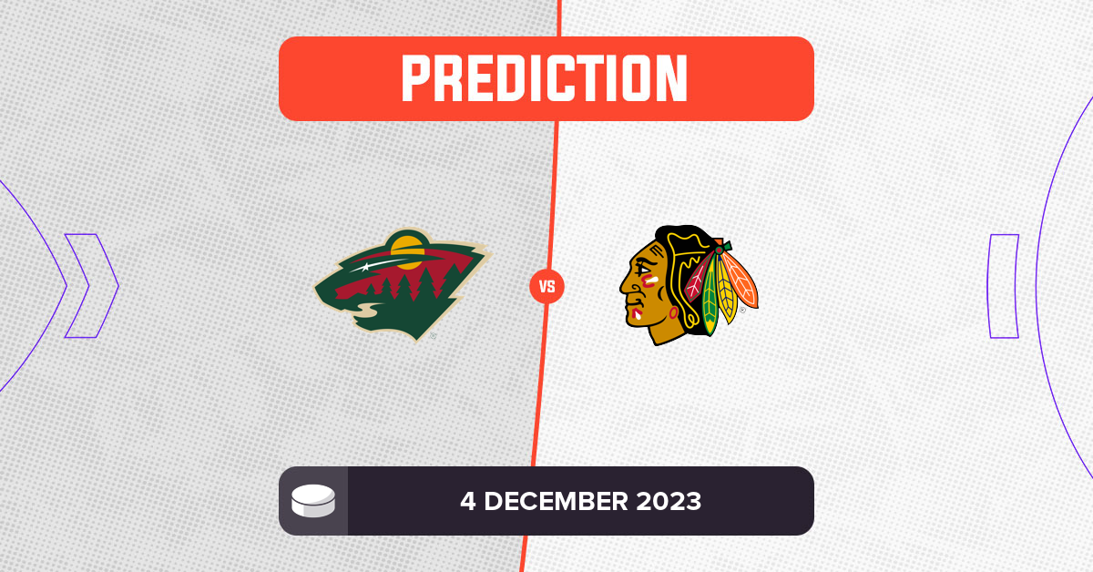 Wild vs Blackhawks Prediction and NHL Tips - 4 December 2023
