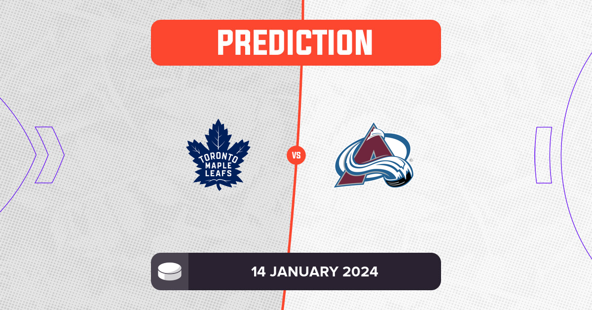 Maple Leafs vs Avalanche Prediction and NHL Tips - 14 January 2024