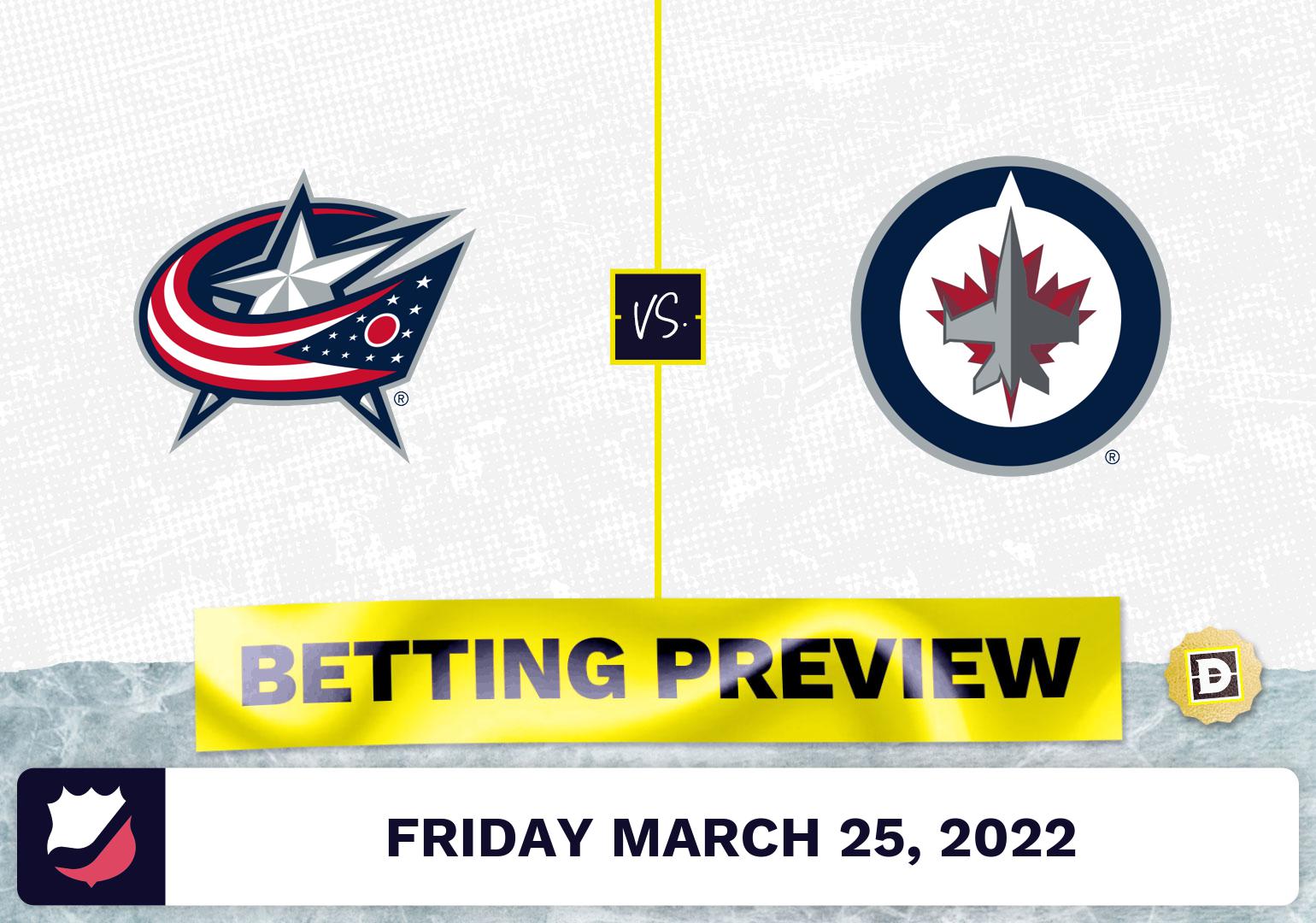 Blue Jackets vs. Jets Predictions and Odds - Mar 25, 2022