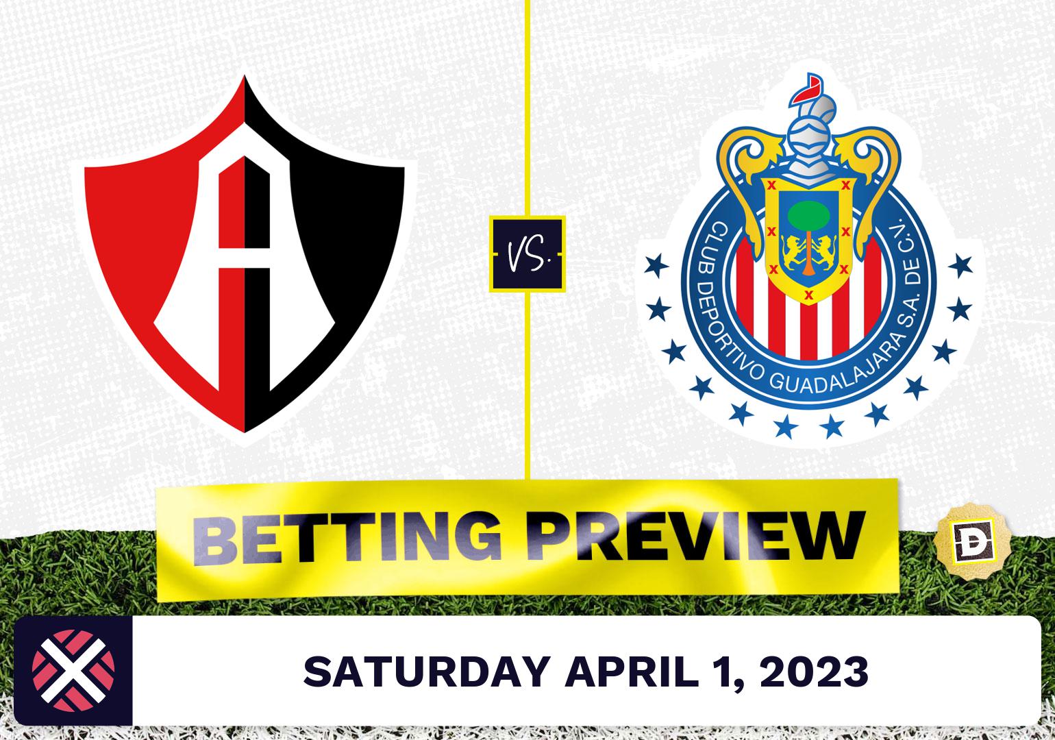 Atlas vs. Guadalajara Prediction and Odds - Apr 1, 2023