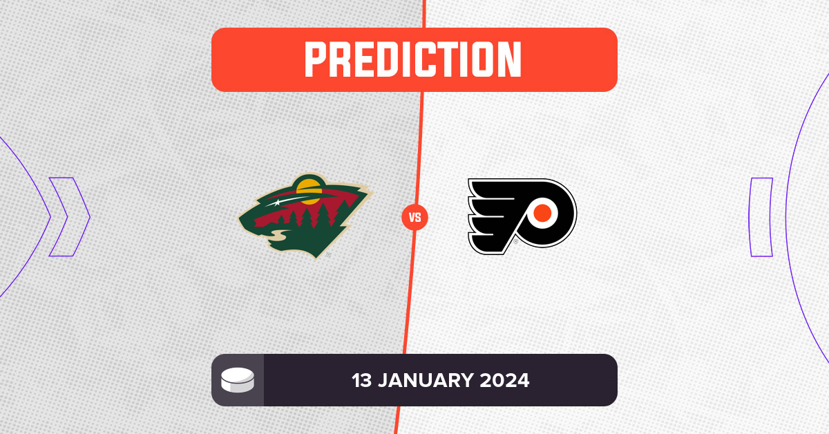 Wild vs Flyers Prediction and NHL Tips - 13 January 2024