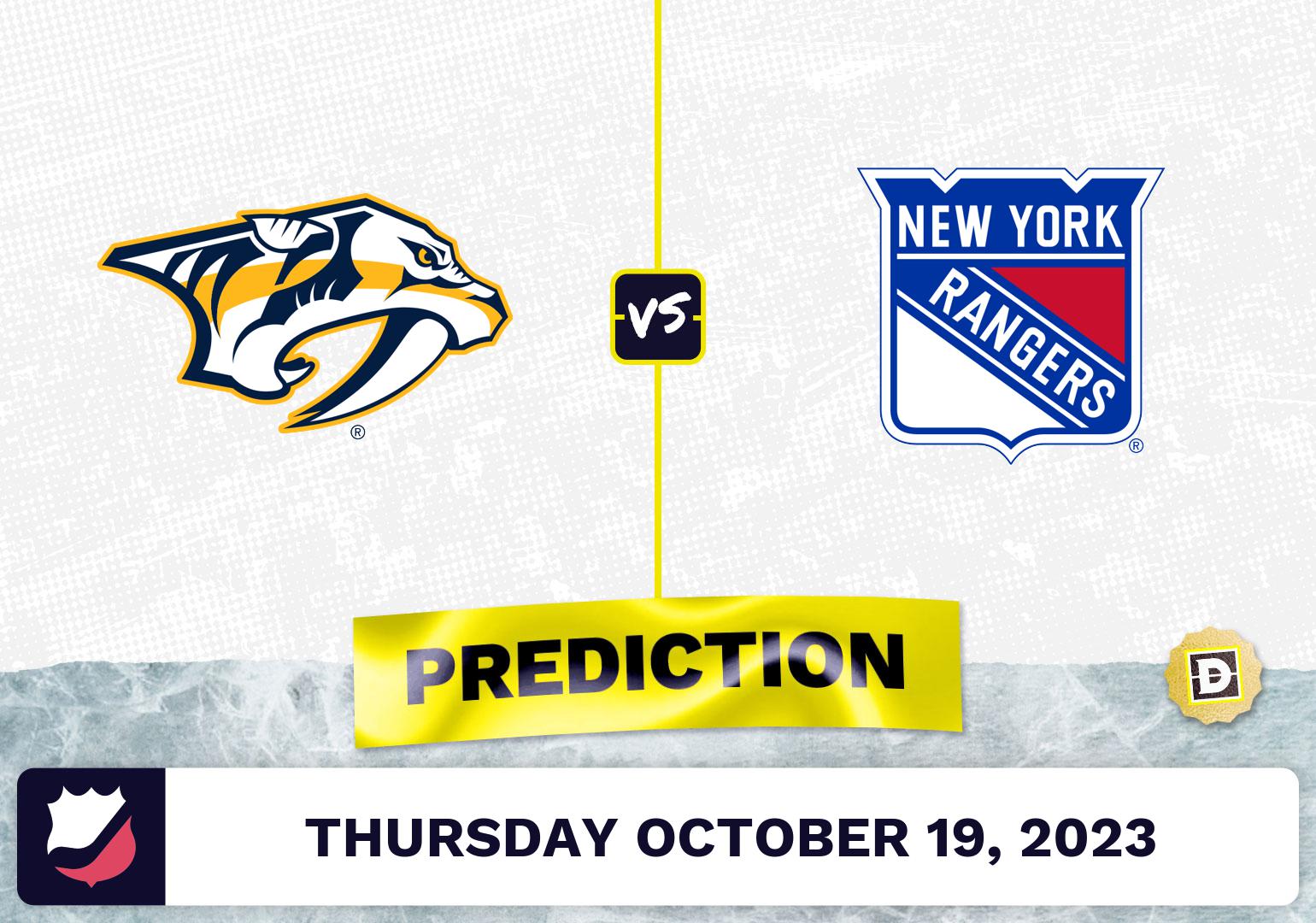Predators vs. Rangers Prediction and Odds - October 19, 2023