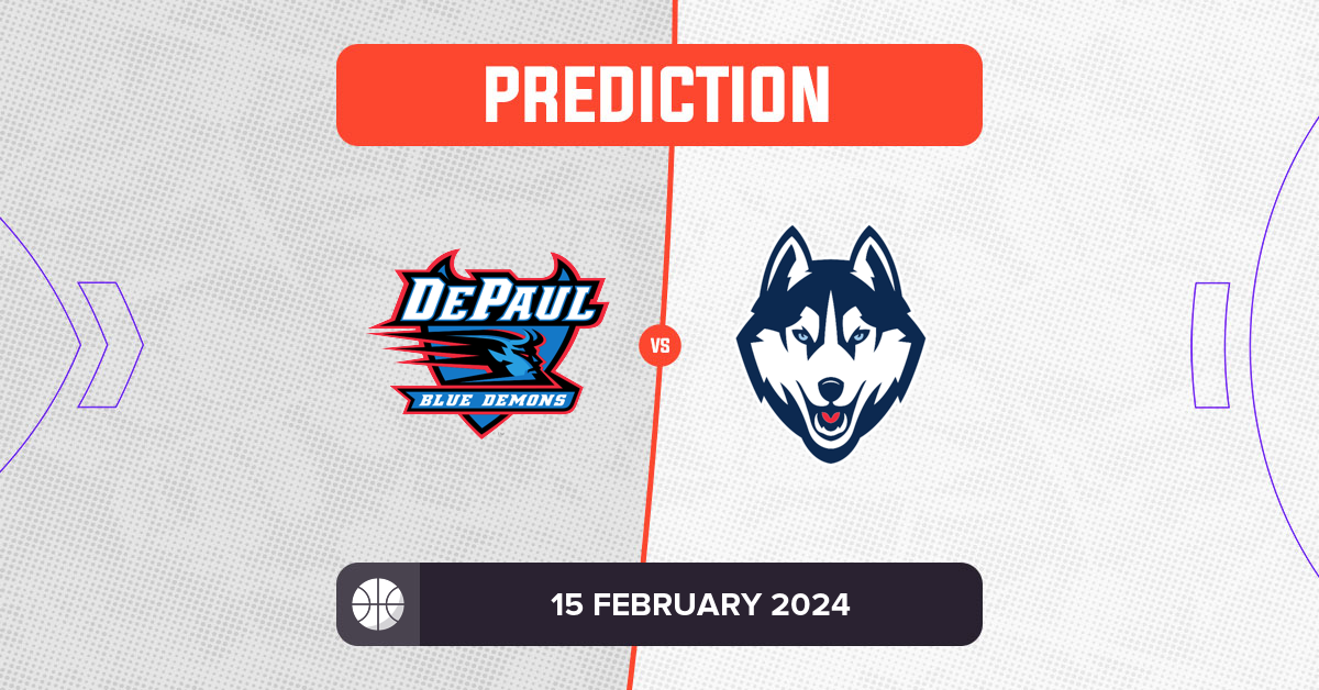 DePaul vs Connecticut Prediction and Tips - 15 February 2024
