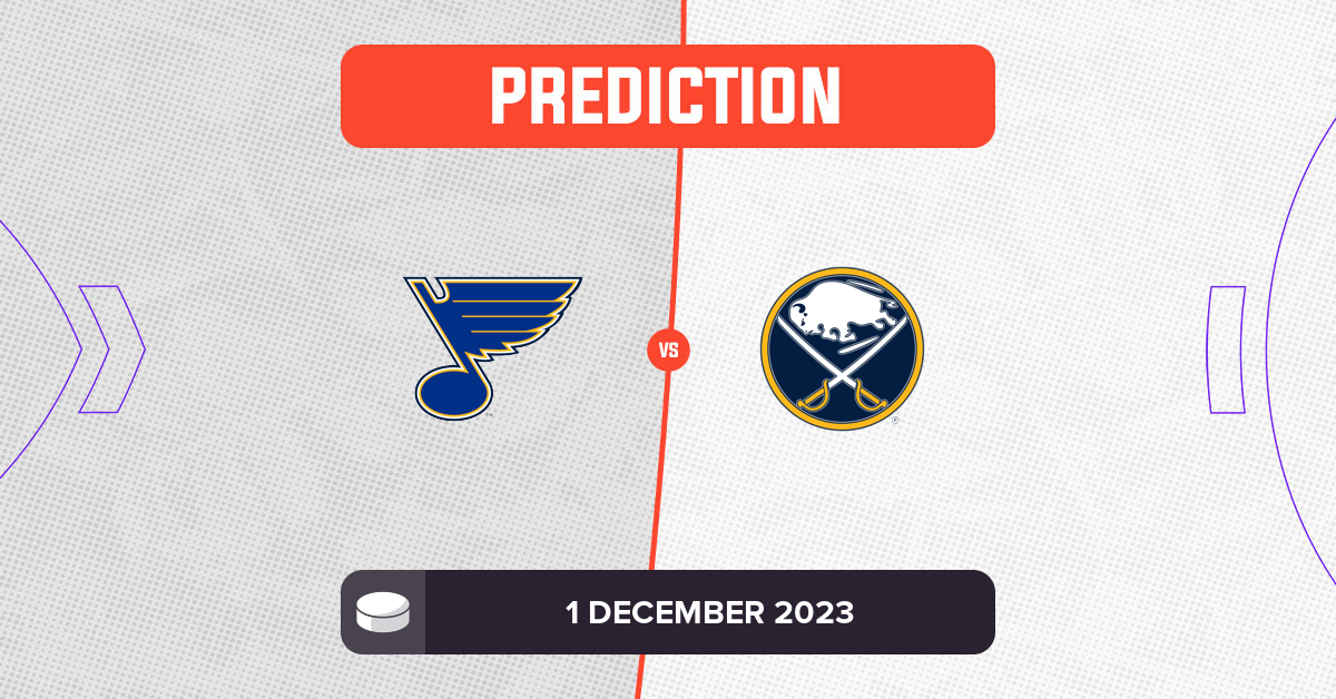 Blues vs Sabres Prediction and NHL Tips - 1 December 2023