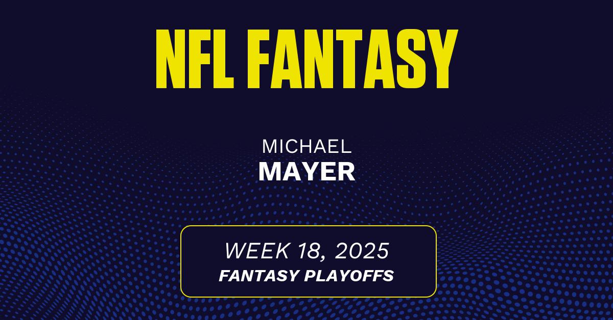 Michael Mayer projections Week 18: Fantasy points, receiving yards vs ...
