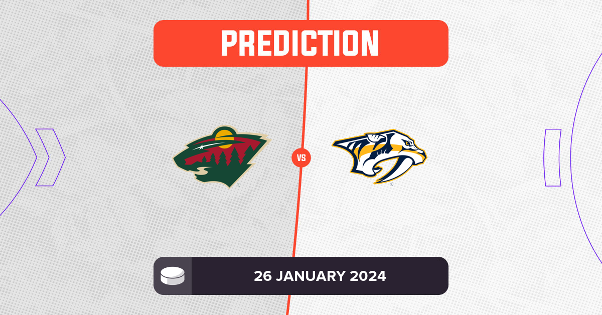 Wild vs Predators Prediction and NHL Tips - 26 January 2024