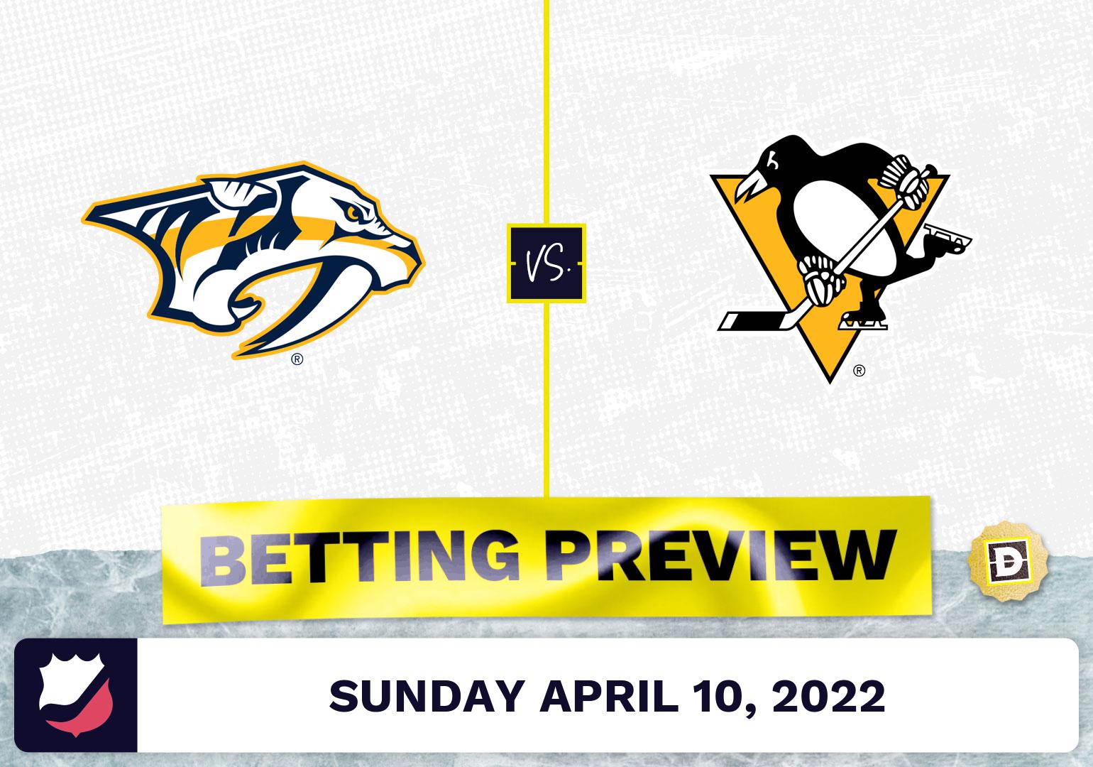 Predators vs. Penguins Prediction and Odds - Apr 10, 2022