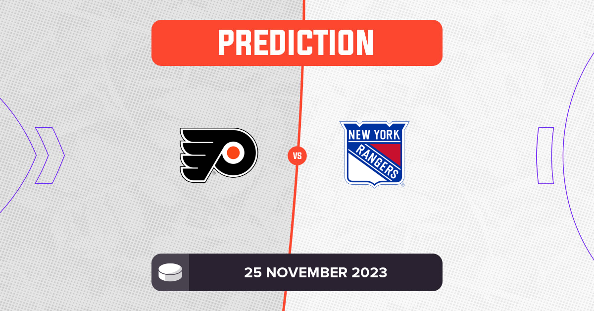Flyers vs Rangers Prediction and NHL Tips - 25 November 2023
