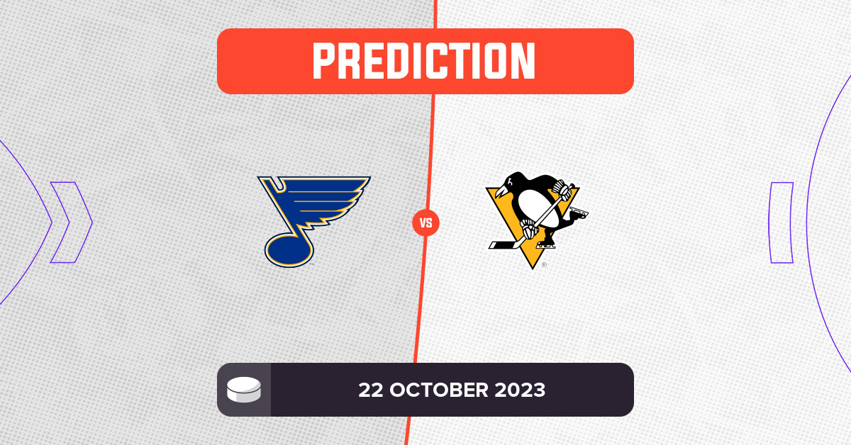 Blues vs Penguins Prediction and NHL Tips - 22 October 2023