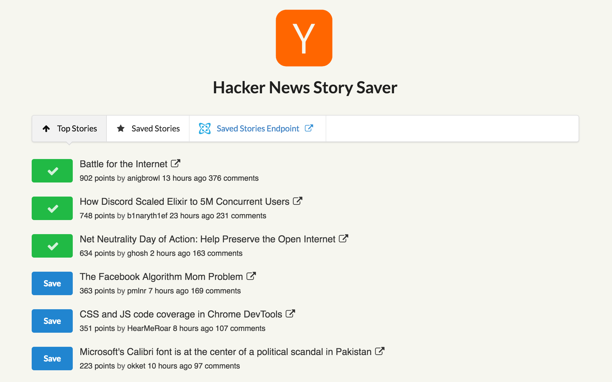 Hacker News Top Stories Cosmic Extension