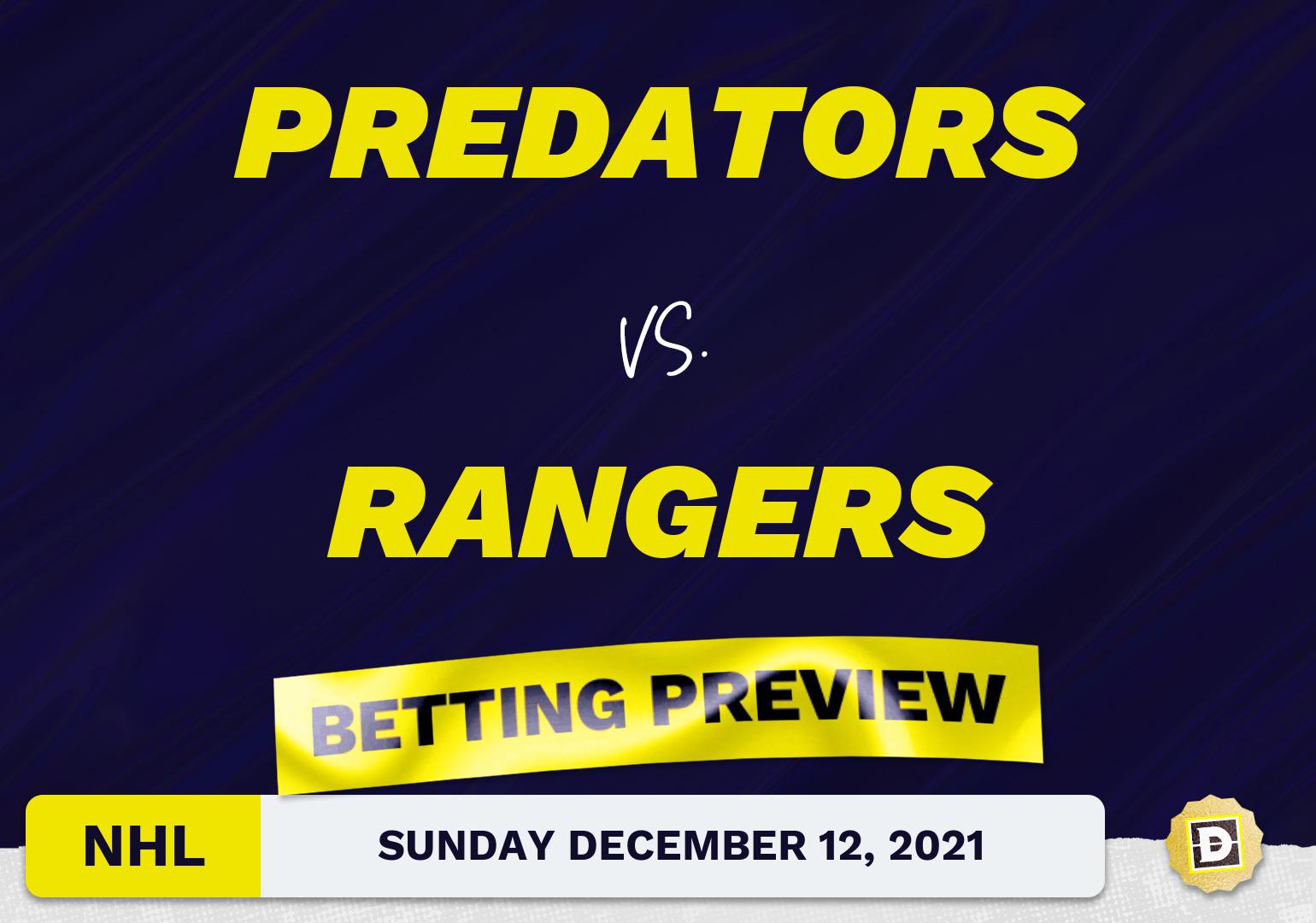 Predators vs. Rangers Predictions and Odds - Dec 12, 2021