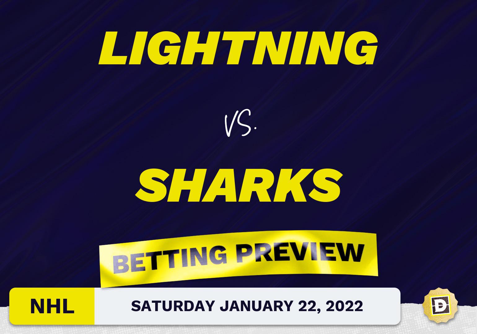 Lightning vs. Sharks Predictions and Odds - Jan 22, 2022