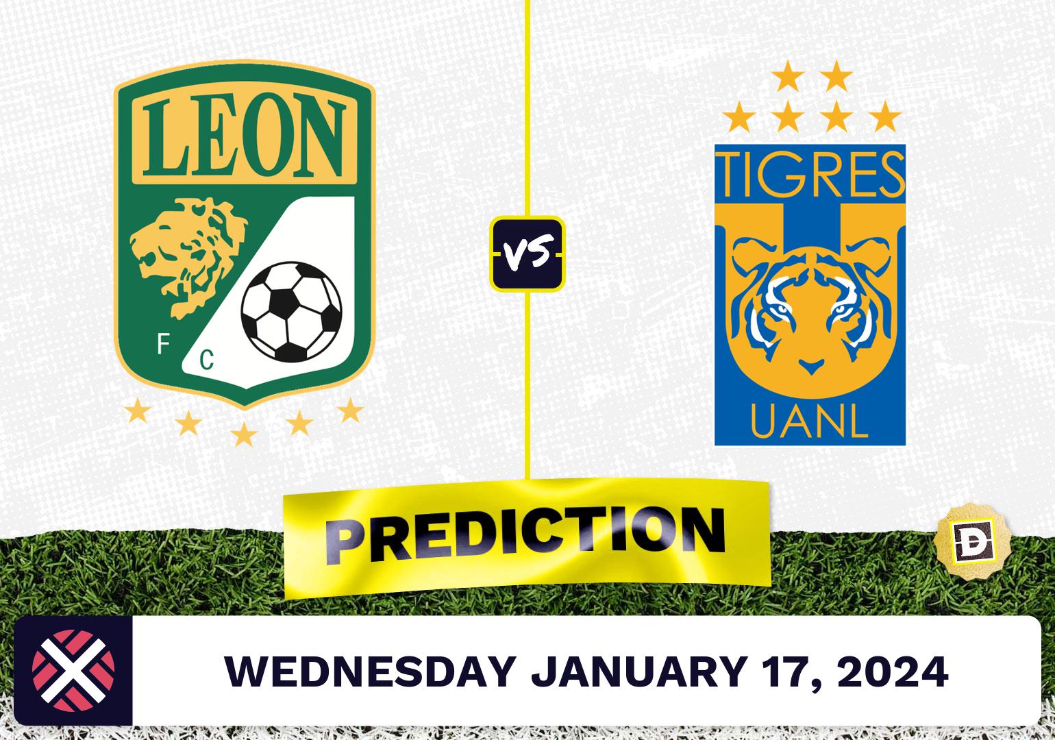 Club Leon vs. Tigres UANL Prediction, Odds, Liga MX Picks [1/17/2024]