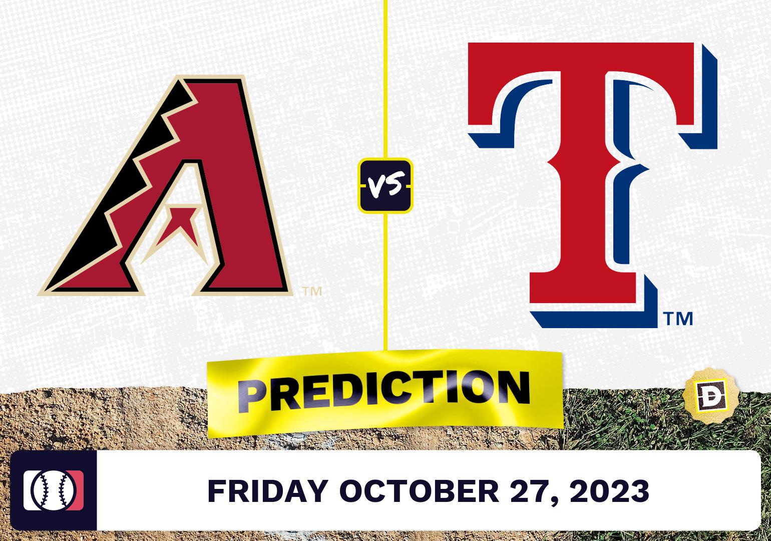 Diamondbacks vs. Rangers Game 1 Prediction for MLB World Series [10/27 ...