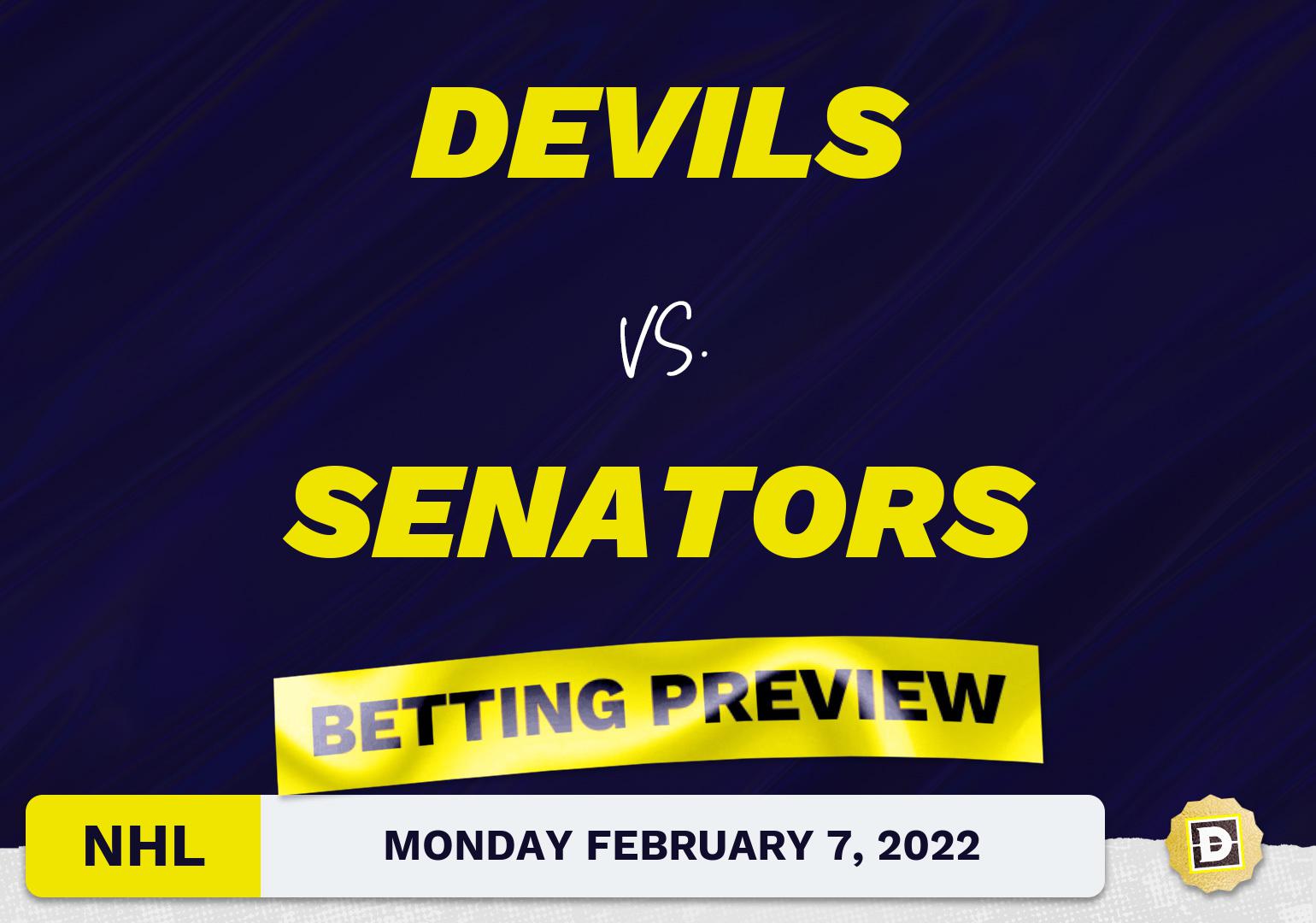Devils vs. Senators Predictions and Odds - Feb 7, 2022